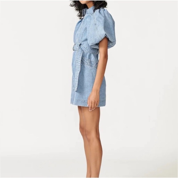 Free People | Dresses | Aureta Studio Free People Celia Blue Puff ...